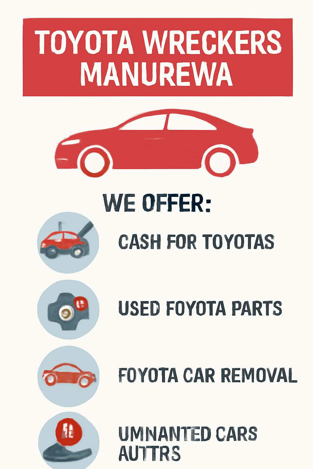 Toyota Car Wreckers Manurewa - Cash for Scrap Cars South Auckland